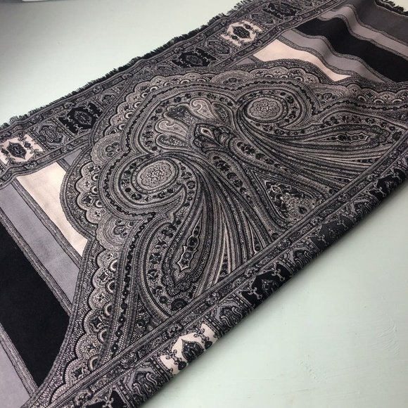 Accessories | Alcott Andrew Vintage Scarf Black White | Poshmark